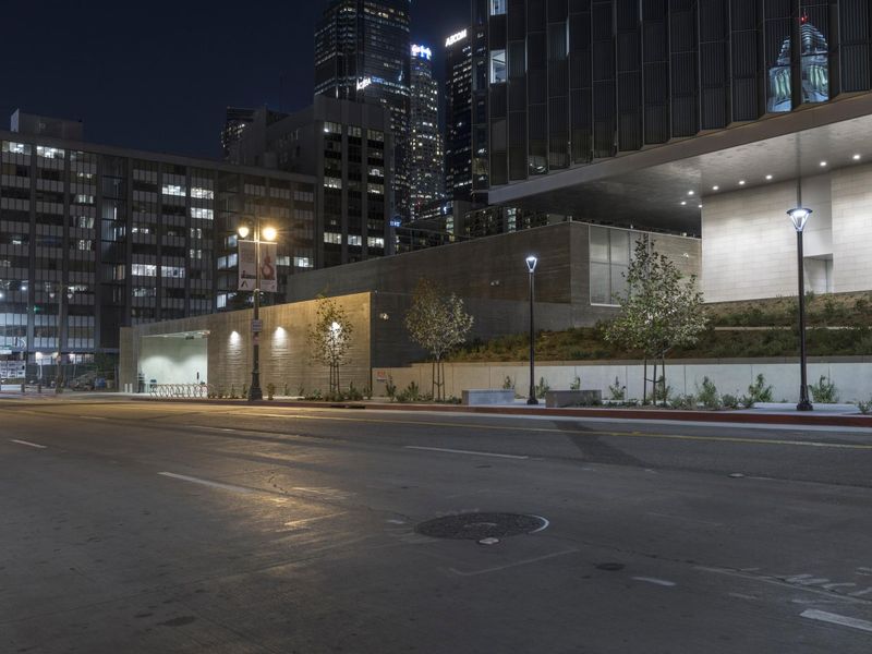 Vibrant Cityscape at Night with Lit Buildings and Street Lights HDRi ...