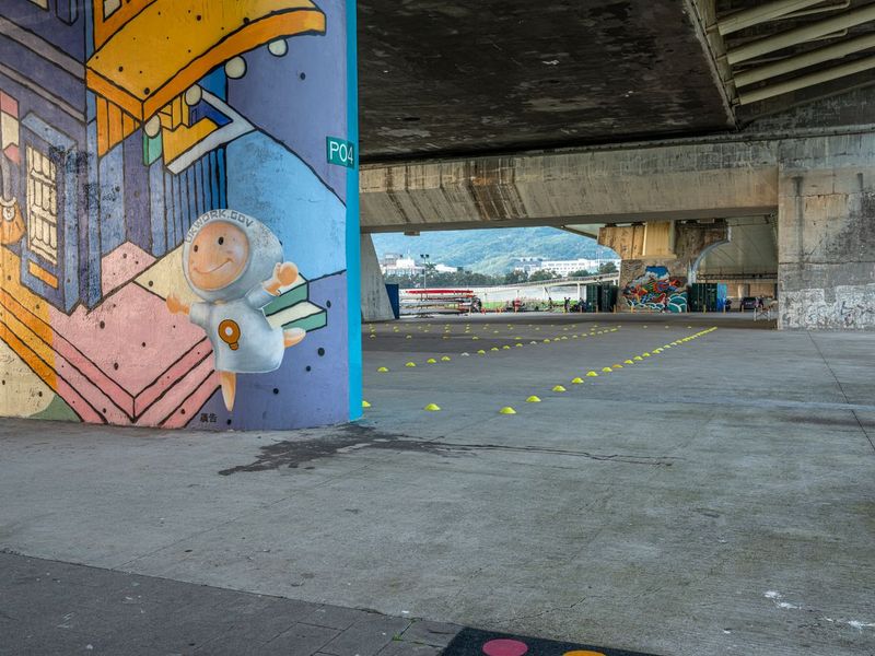 Vibrant Graffiti Wall in Taipei, Asia HDRi Maps and Backplates