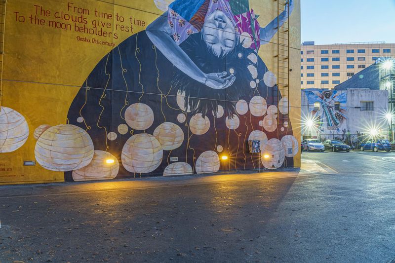 Vibrant Mural in Los Angeles with Artificial Lights HDRi Maps and ...