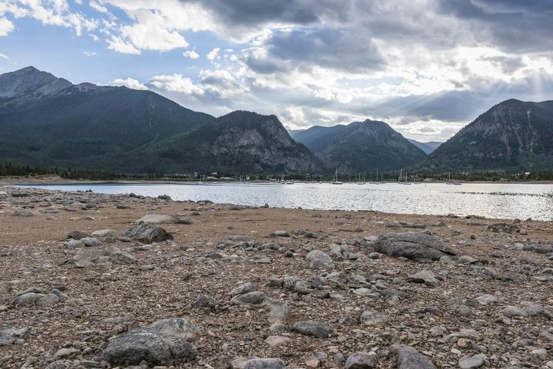 Waterfront Beach Rocks Mountain Landscape HDRi Maps and Backplates