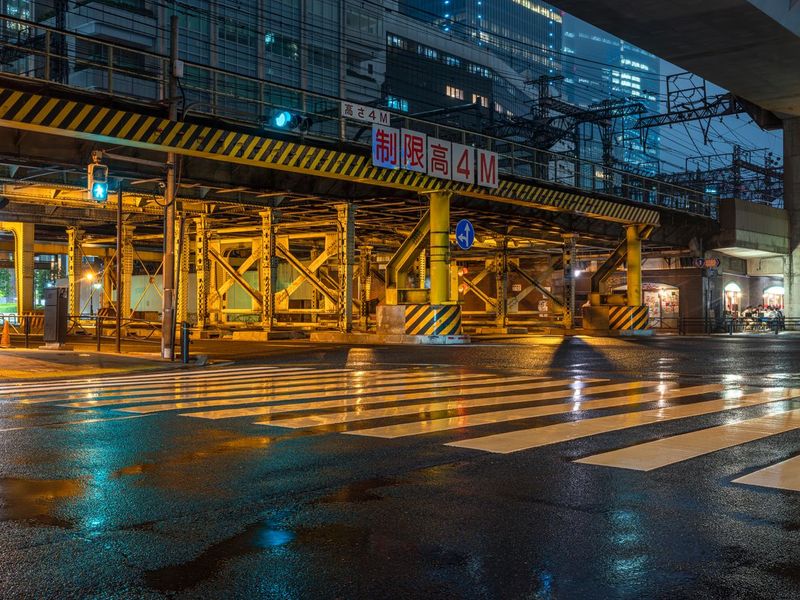 Wet Night in Tokyo, Japan: A Vibrant Cityscape HDRi Maps and Backplates