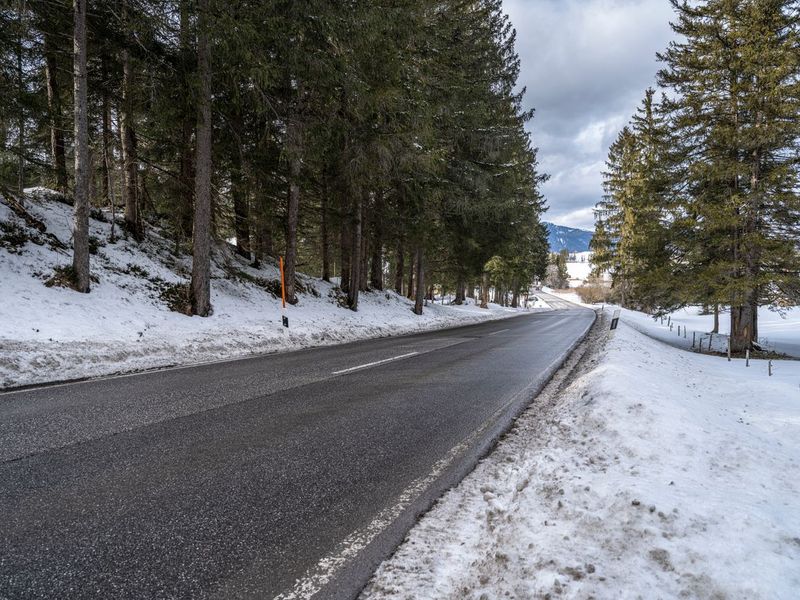 Wet Road in Rural Germany: Surrounded by Farm Land HDRi Maps and Backplates