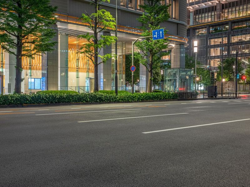 Wet Road in Tokyo, Japan at Night HDRi Maps and Backplates