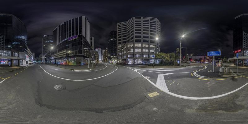 Wet Street: Reflective Surface in the City at Night - HDRi Maps and ...