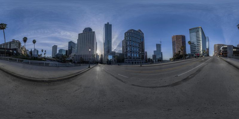Wide Cityscape Lens: Los Angeles from Above HDRi Maps and Backplates