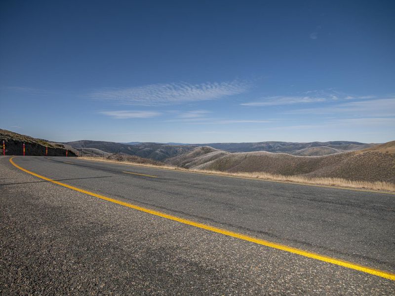 Winding Road Up Mountain Slope HDRi Maps and Backplates
