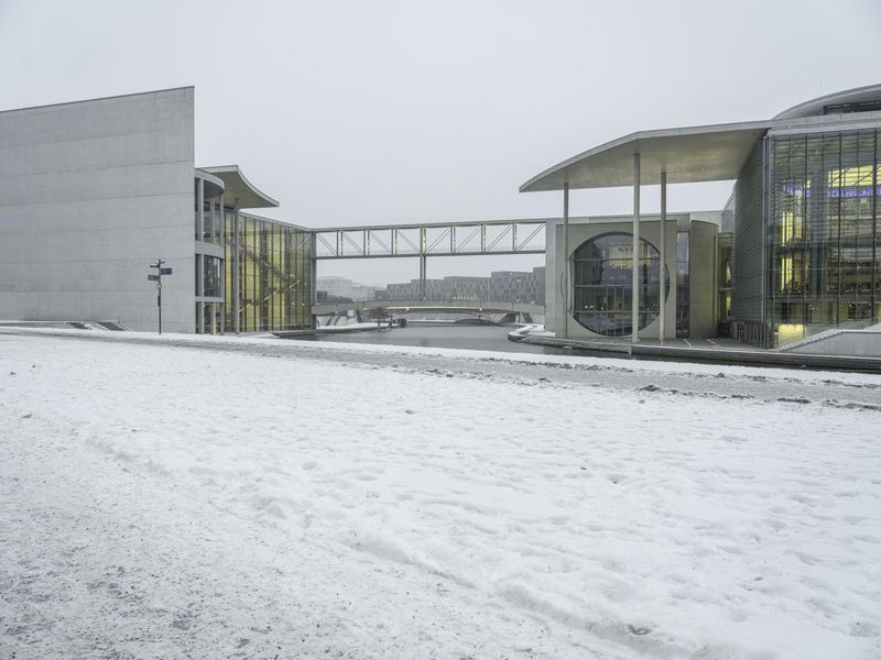 Winter Cityscape: Shades and Frozen Water HDRi Maps and Backplates