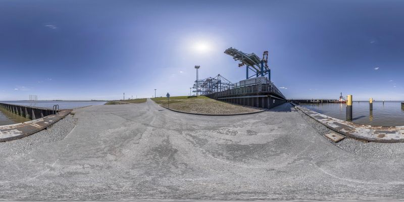 Winter Morning in Bremerhafen, Germany HDRi Maps and Backplates