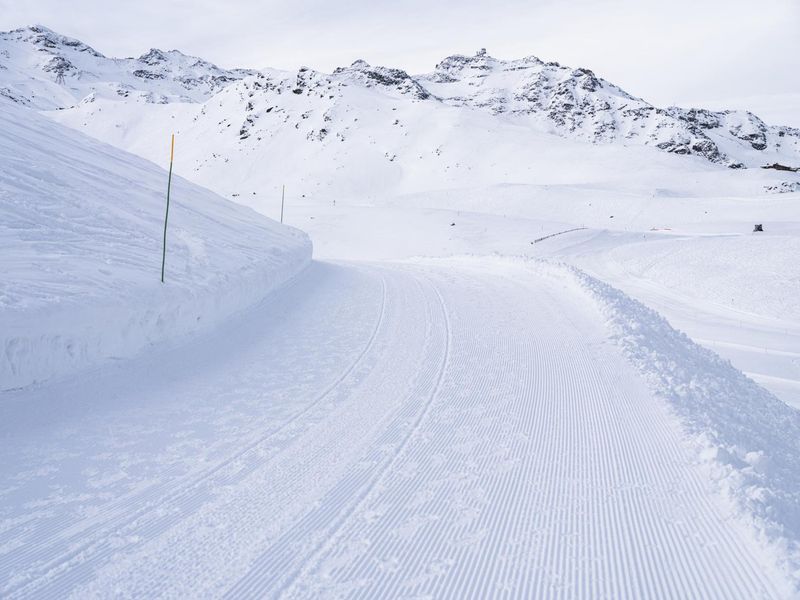Winter Ski Piste in the Alps Mountain Range HDRi Maps and Backplates