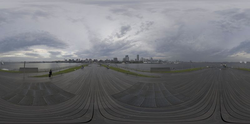Yokohama, Japan Nighttime Cityscape HDRi Maps and Backplates