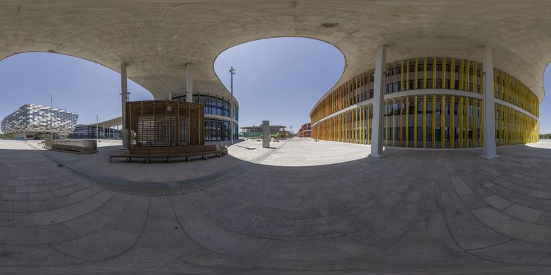 Zaragoza, Spain: Urban Design and Multicolored Plaza HDRi Maps and ...