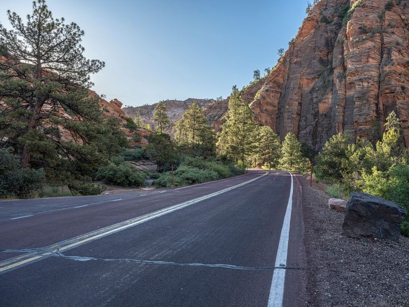 Zion National Park, Utah: Road Shadow HDRi Maps and Backplates
