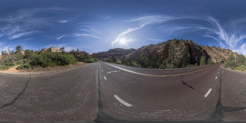 Zion National Park, Utah: A Sunny Landscape HDRi Maps and Backplates